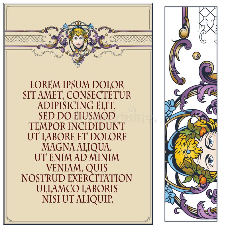 Luxury Vector Frame in Ancient Style for Flyer, Invitations or Greeting ...