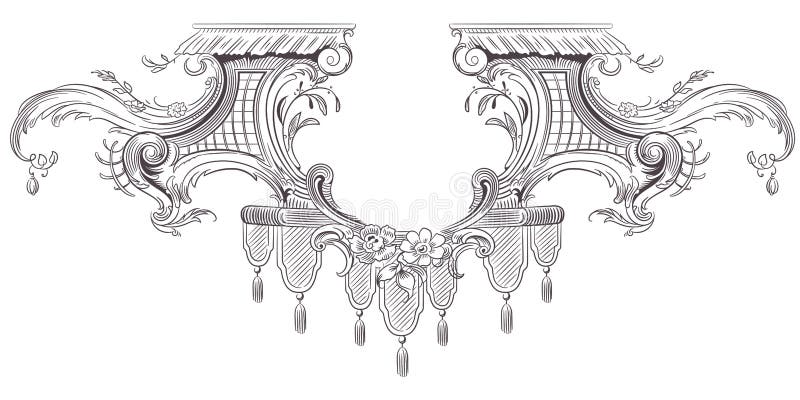 Luxury Vector Frame with Border in Rococo Style Stock Vector ...