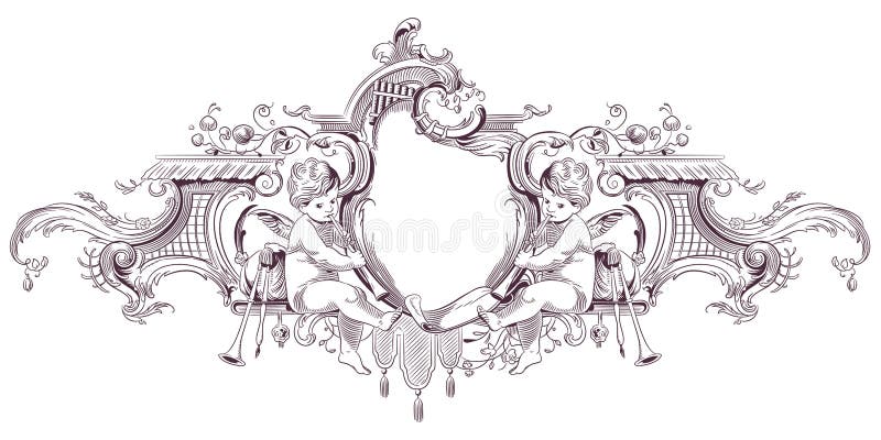 Luxury Vector Frame with Border in Rococo Style Stock Vector ...