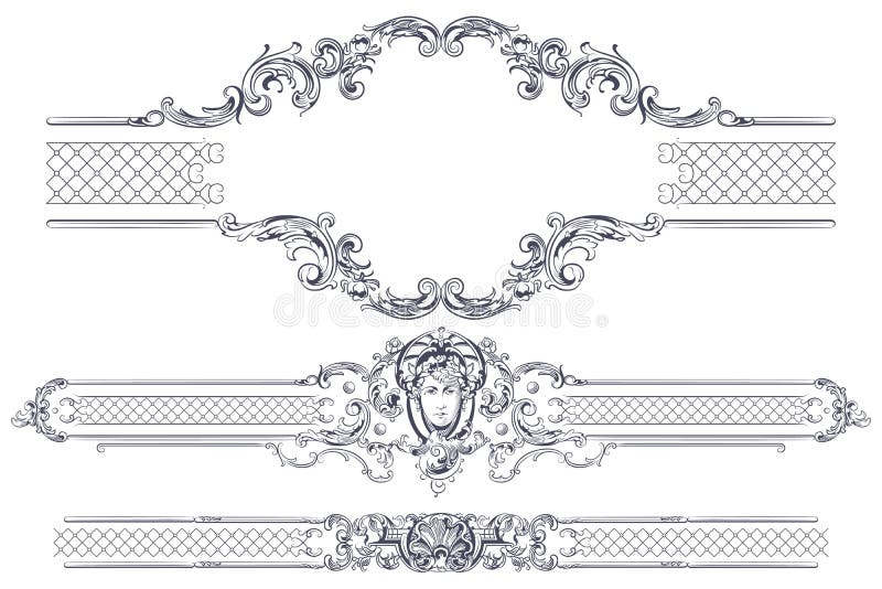 Luxury Vector Frame and Border in Rococo Style Stock Vector ...