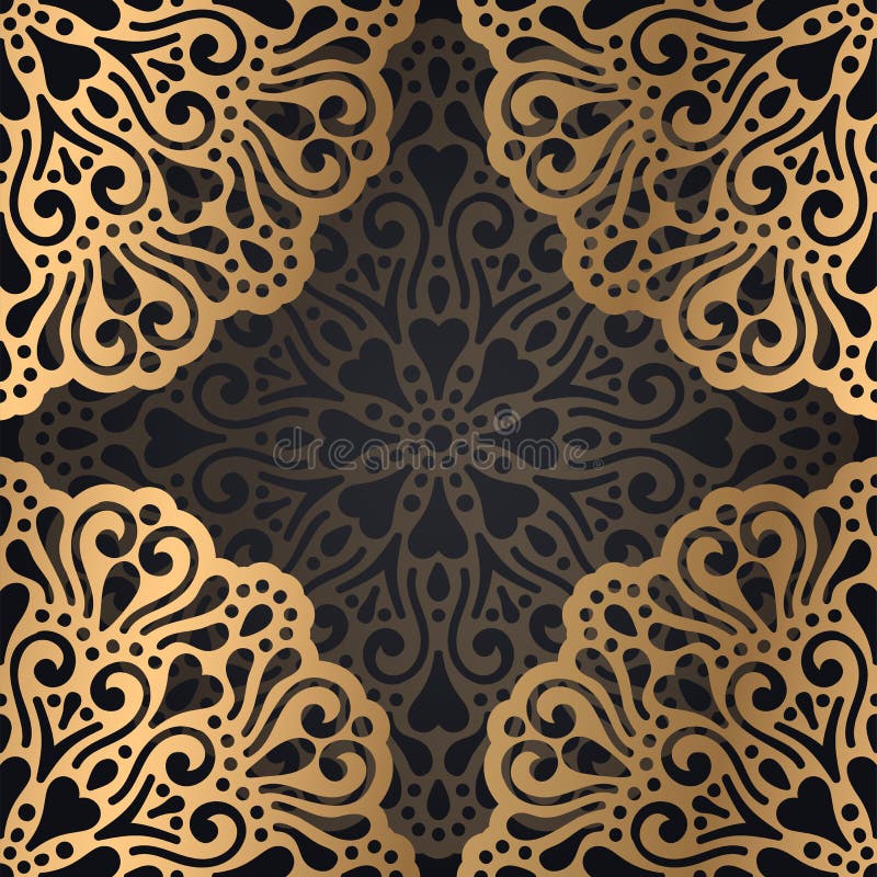 Luxury vector pattern stock vector. Illustration of mystical - 178982379