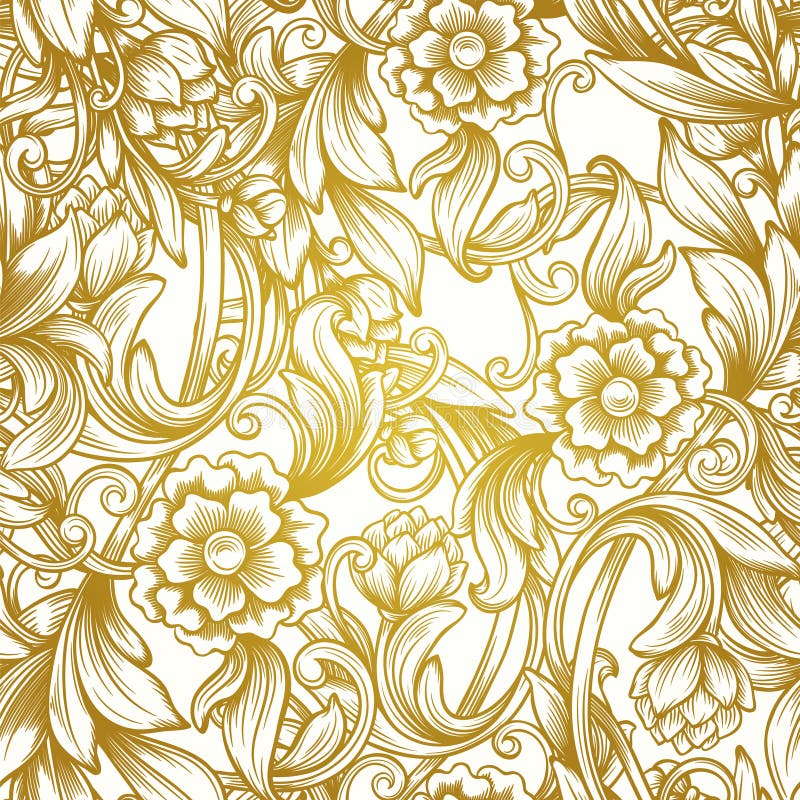 Luxury Vector Seamless Pattern Stock Vector - Illustration of classic ...