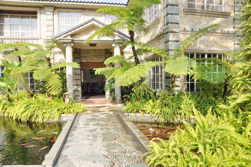 Fish pond stock image. Image of landscaped, meditation - 12007021