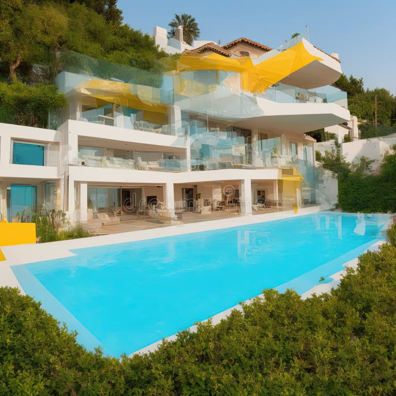 Luxury Villa on the Seafront with a Swimming Pool and a Reflection at ...