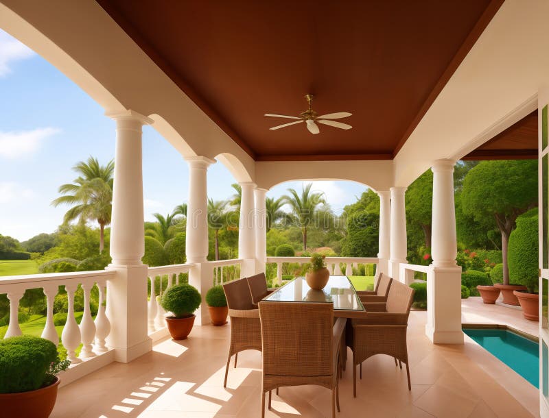 Luxury Villa - View from the Terrace and Beautiful Landscaping on ...