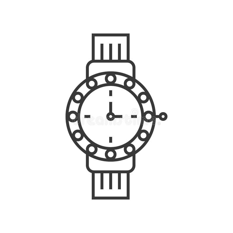 Luxury Watch, Jewelry Related Outline Vector Icon Stock Vector ...