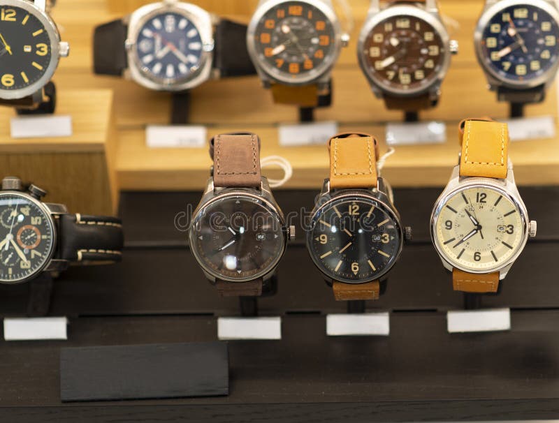 Luxury Men`s Watches at the Store Stock Image - Image of blur, clock ...