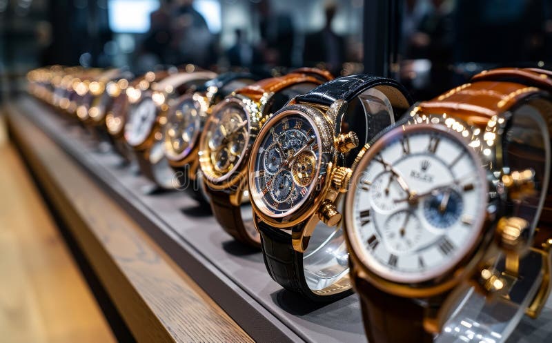 Luxury Watches in Store. Business Concept Stock Photo - Image of clock ...