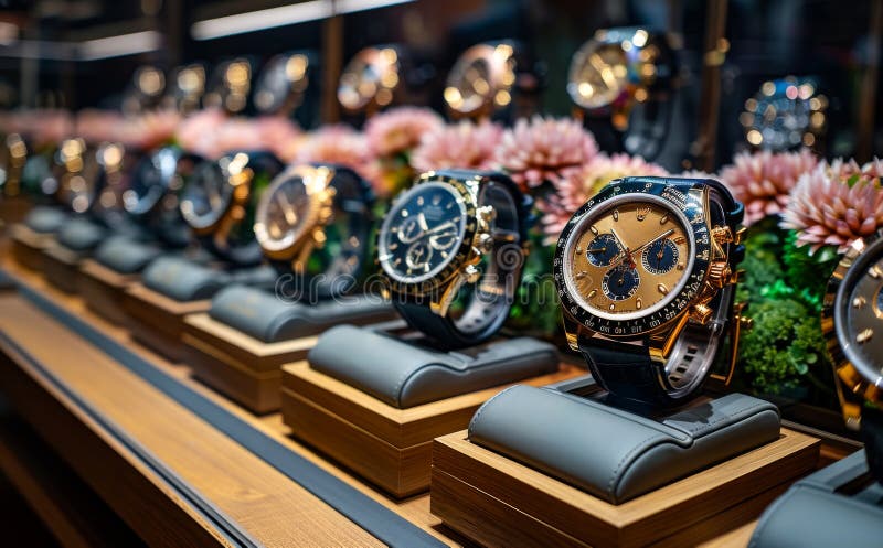 Luxury Watches in Store. Business Concept Stock Image - Image of ...