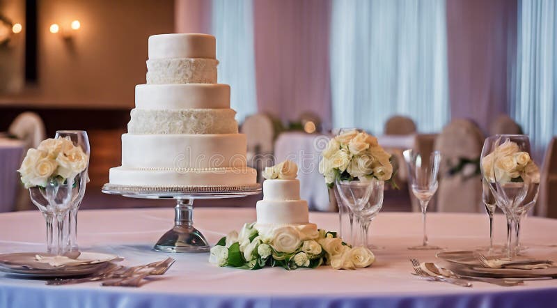 Luxury Wedding Cake, Wedding Designed Cake, Wedding Cake on the Table ...