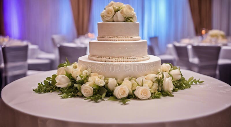 Luxury Wedding Cake, Wedding Designed Cake, Wedding Cake on the Table ...