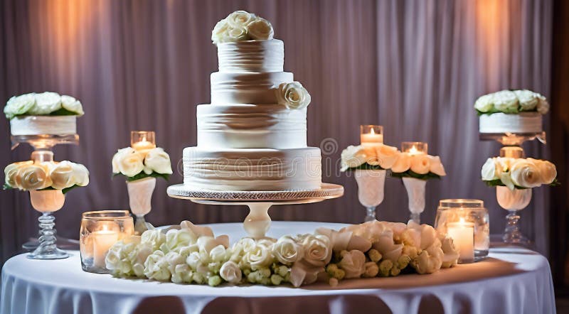 Luxury Wedding Cake, Wedding Designed Cake, Wedding Cake on the Table ...