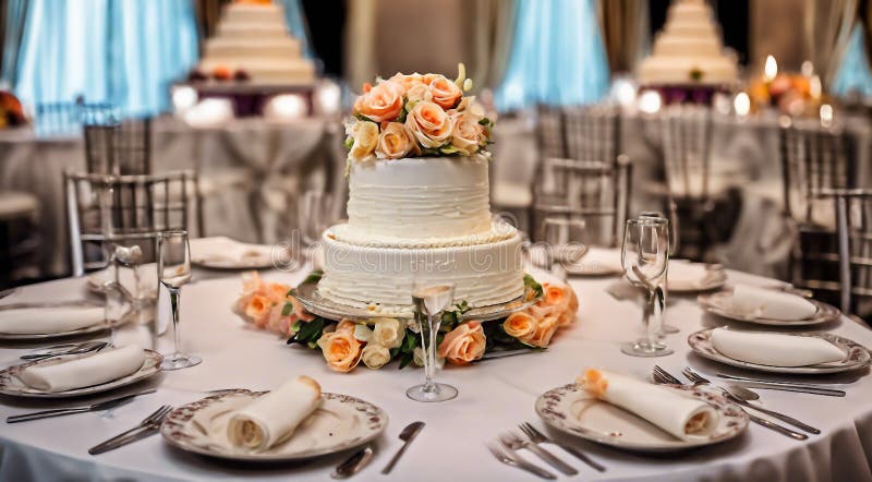 Luxury Wedding Cake, Wedding Designed Cake, Wedding Cake on the Table ...