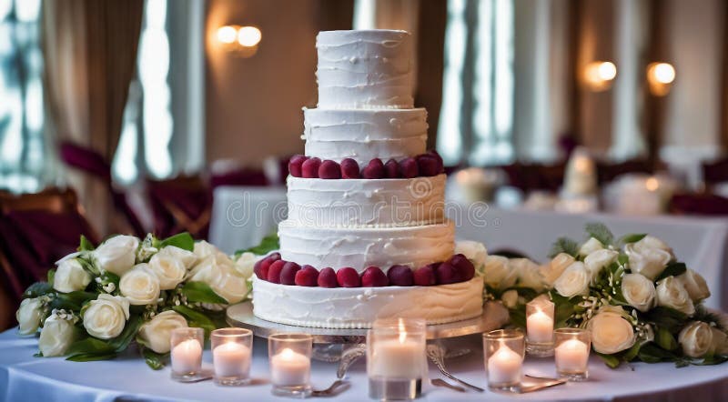 Luxury Wedding Cake, Wedding Designed Cake, Wedding Cake on the Table ...