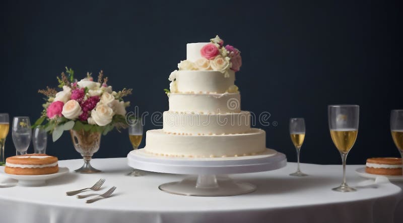 Luxury Wedding Cake, Wedding Designed Cake, Wedding Cake on the Table ...