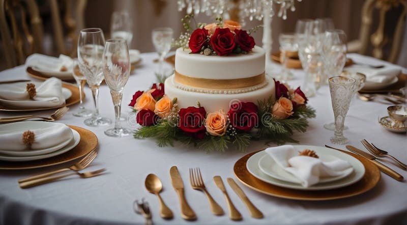 Luxury Wedding Cake, Wedding Designed Cake, Wedding Cake on the Table ...