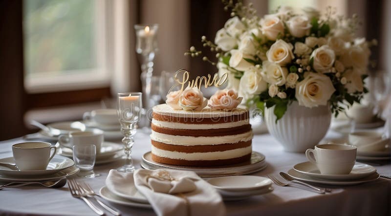 Luxury Wedding Cake, Wedding Designed Cake, Wedding Cake on the Table ...