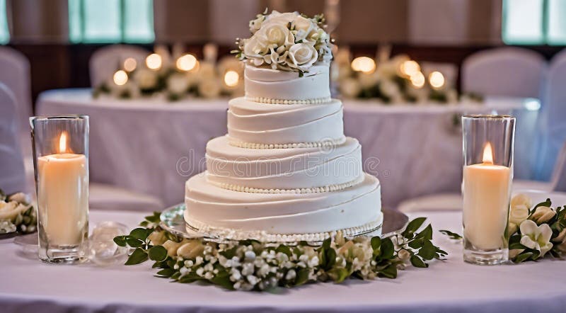 Luxury Wedding Cake, Wedding Designed Cake, Wedding Cake on the Table ...