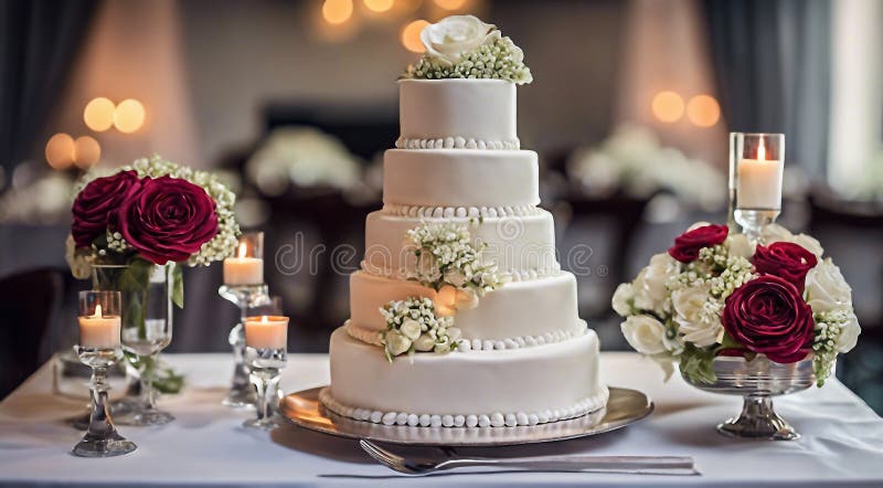 Luxury Wedding Cake, Wedding Designed Cake, Wedding Cake on the Table ...