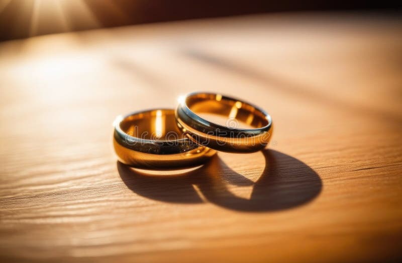 Luxury Wedding Concept and Wedding Accessories.Two Wedding Rings ...