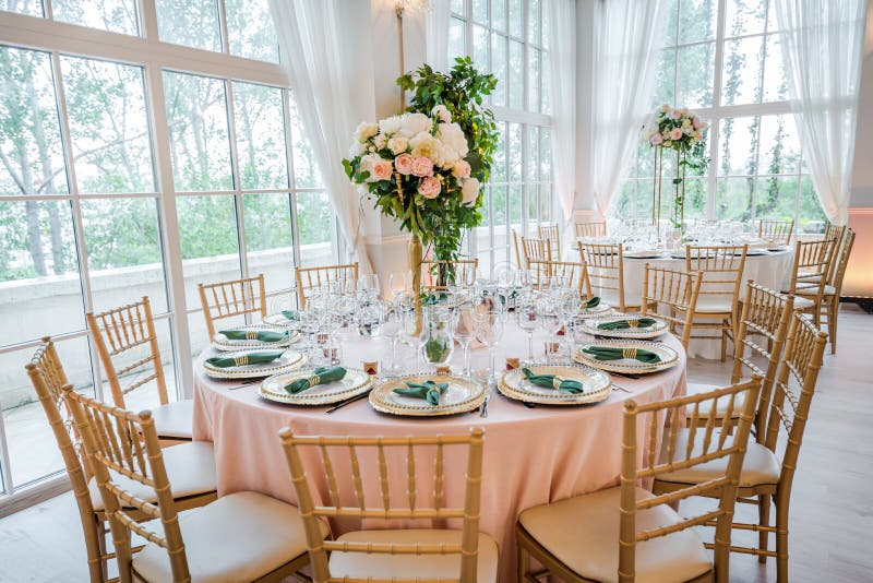 Luxury Wedding Table Decoration. Special Event Table Set Up. Fresh ...