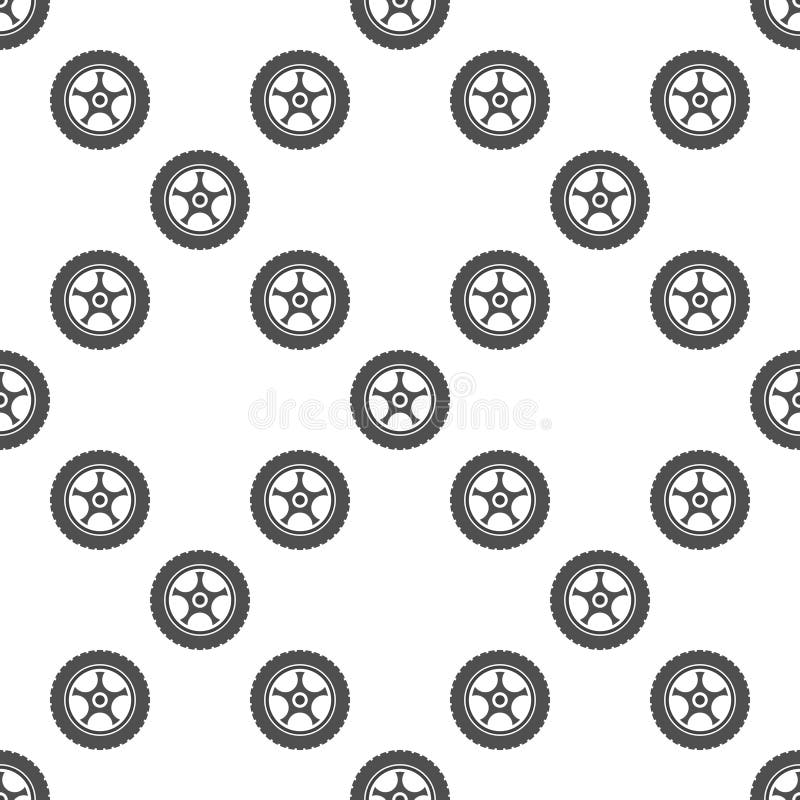 Luxury Wheel Vector Seamless Pattern - Car Tire and Rim Vector Element ...