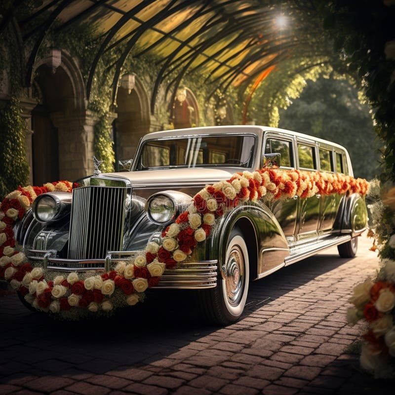 Luxury on Wheels: Gliding through the Celebration in a Limousine Stock ...