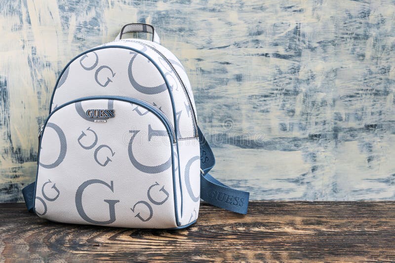 Luxury White Backbag for Women by Guess. Space for Text Editorial ...