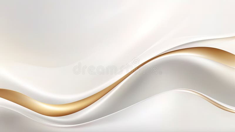 Luxury White Background with Golden Line Element Stock Illustration ...