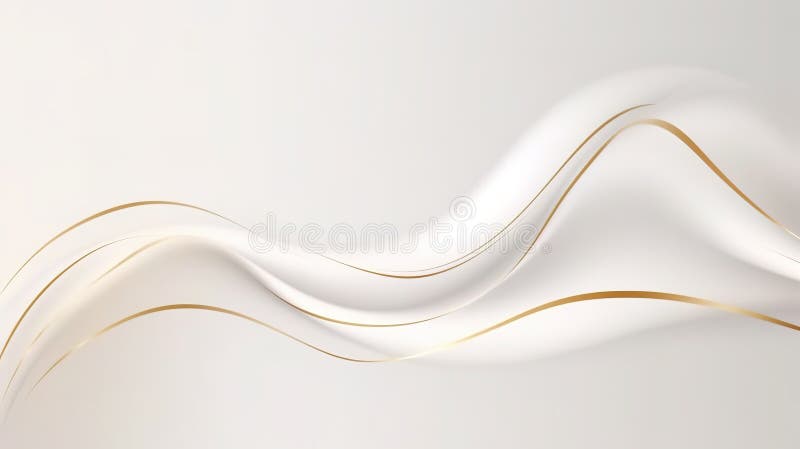 Luxury White Background with Golden Line Element Stock Illustration ...