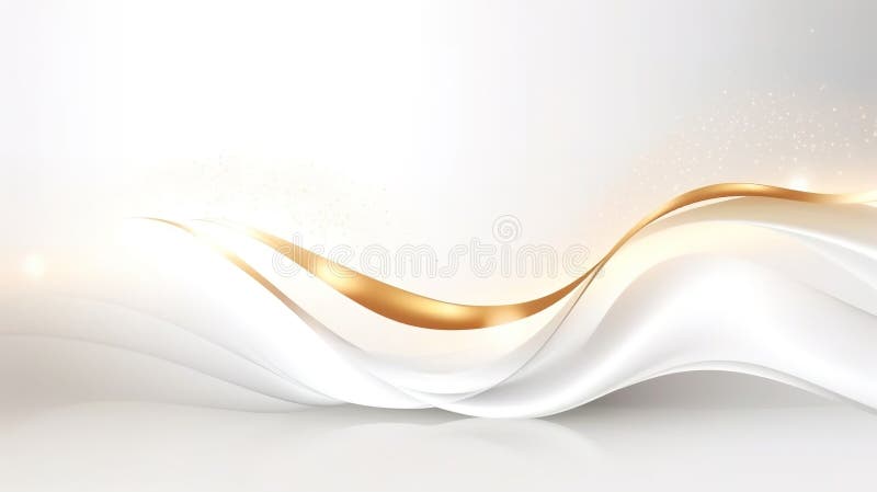 Luxury White Background with Golden Line Element Stock Illustration ...