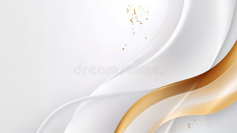 Luxury White Background with Golden Line Element Stock Illustration ...