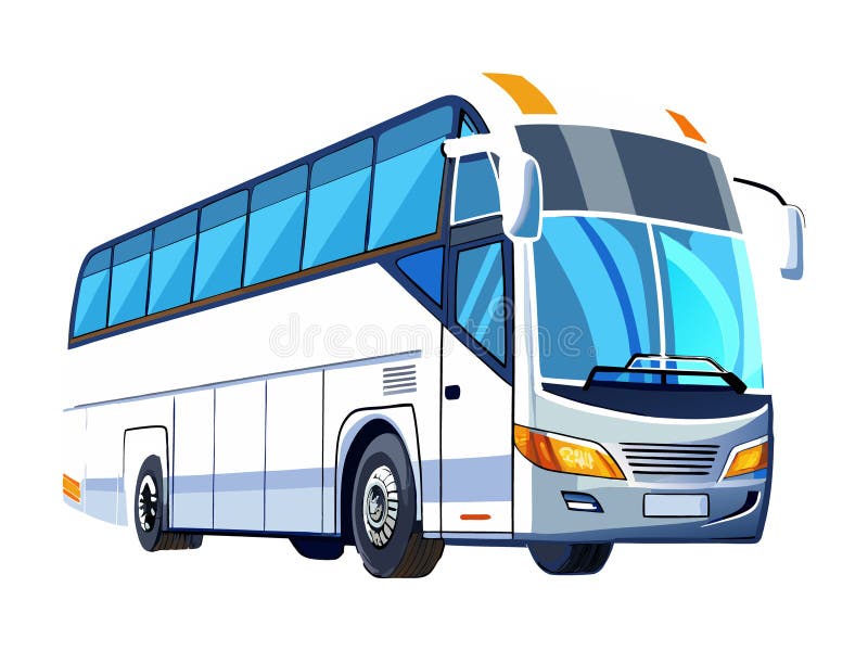 Luxury White Bus 3d Vector Sticker Design Stock Vector - Illustration ...