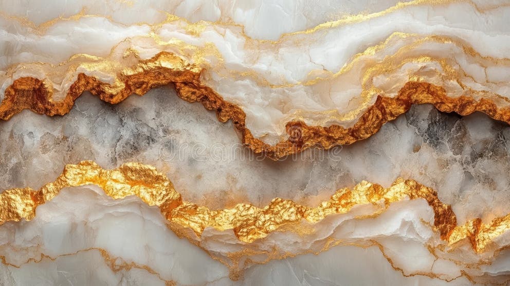 Luxury White and Metallic Gold Marble Background Stock Illustration ...
