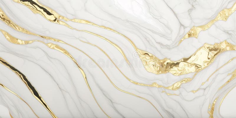 Luxury White and Metallic Gold Marble Background. Generative AI Stock ...