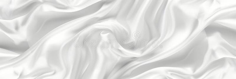 Luxury White Satin Fabric Texture, Elegant Smooth Wavy Silky Drapery ...