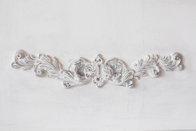 Luxury White Wall Design Bas-relief with Stucco Mouldings Roccoco ...