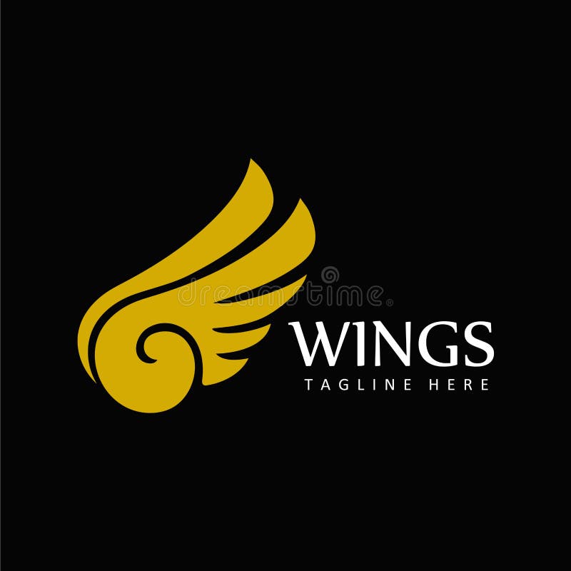 Luxury wing logo design stock vector. Illustration of design - 152154390