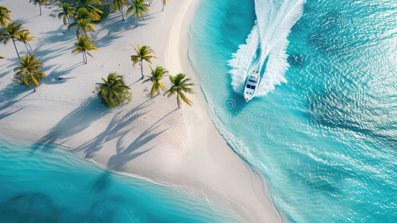 Luxury Yacht in the Sea. 3d Render and Illustration. Stock Illustration ...