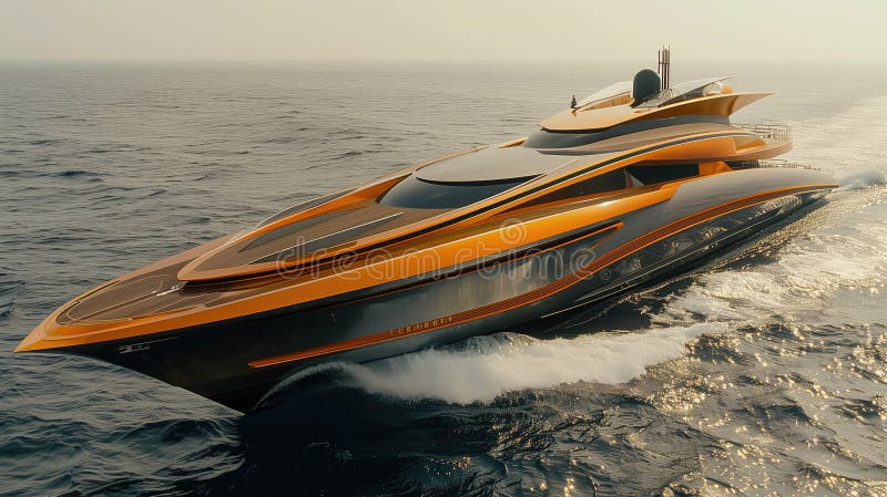 Luxury Yacht in the Sea. Speedboat Stock Photo - Image of relaxation ...