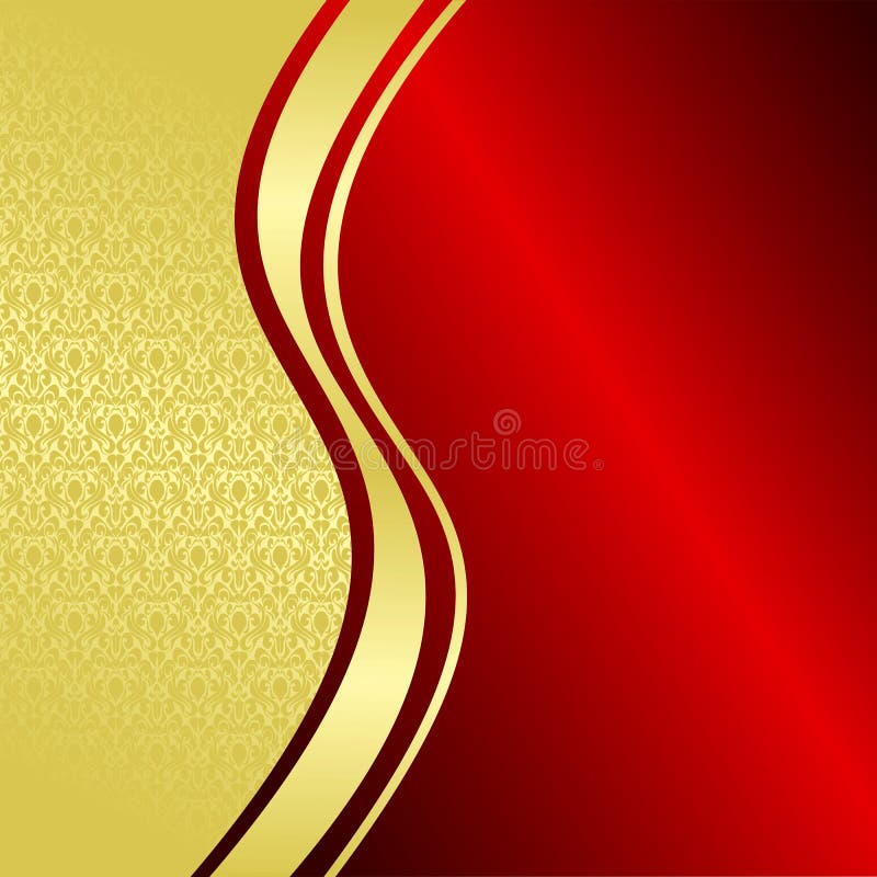 Luxushintergrund: Gold Und Rot. Vektor Abbildung - Illustration von ...