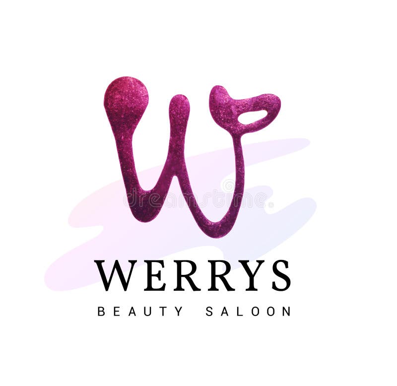 Luxusw-Logo mit Funkeln stock abbildung. Illustration von abbildung ...