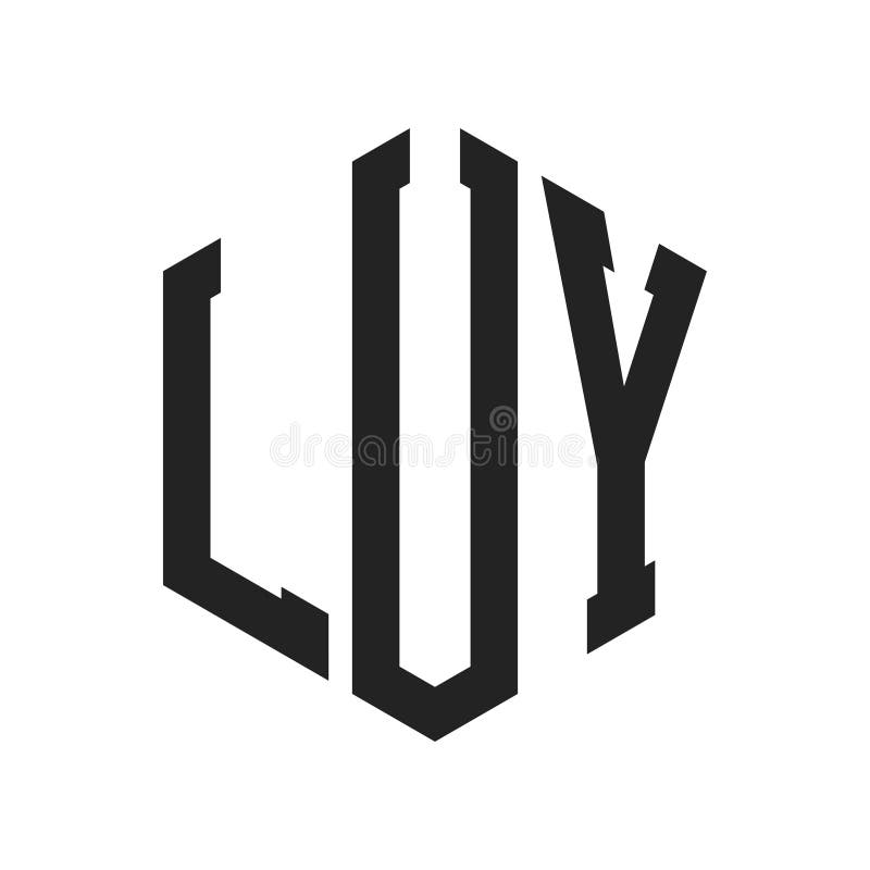 LUY Logo Design. Initial Letter LUY Monogram Logo Using Hexagon Shape ...