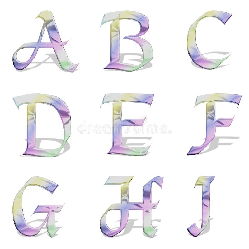 Luz 1 Das Letras De Capital Ilustração Stock - Ilustração de escrita ...