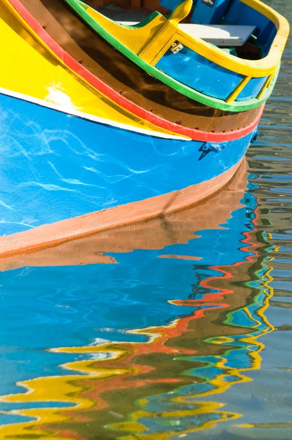 Luzzu and reflection stock photo. Image of luzzu, ripples - 8361780