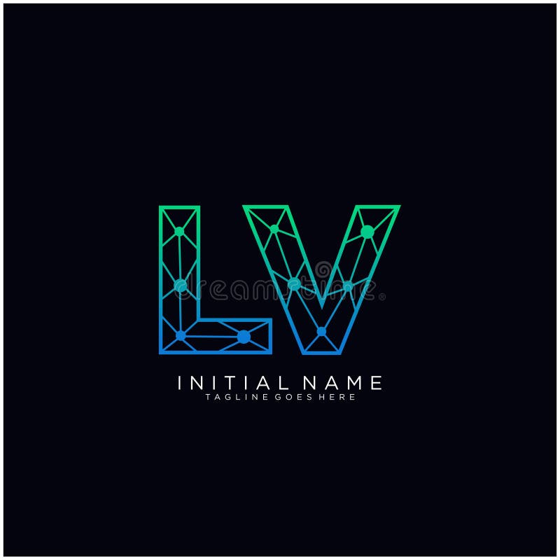 LV Letter Logo Icon Design Template Elements Stock Vector ...