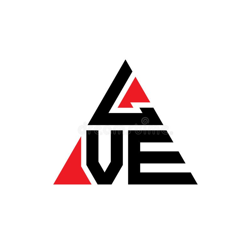 LVE Triangle Letter Logo Design with Triangle Shape. LVE Triangle Logo ...