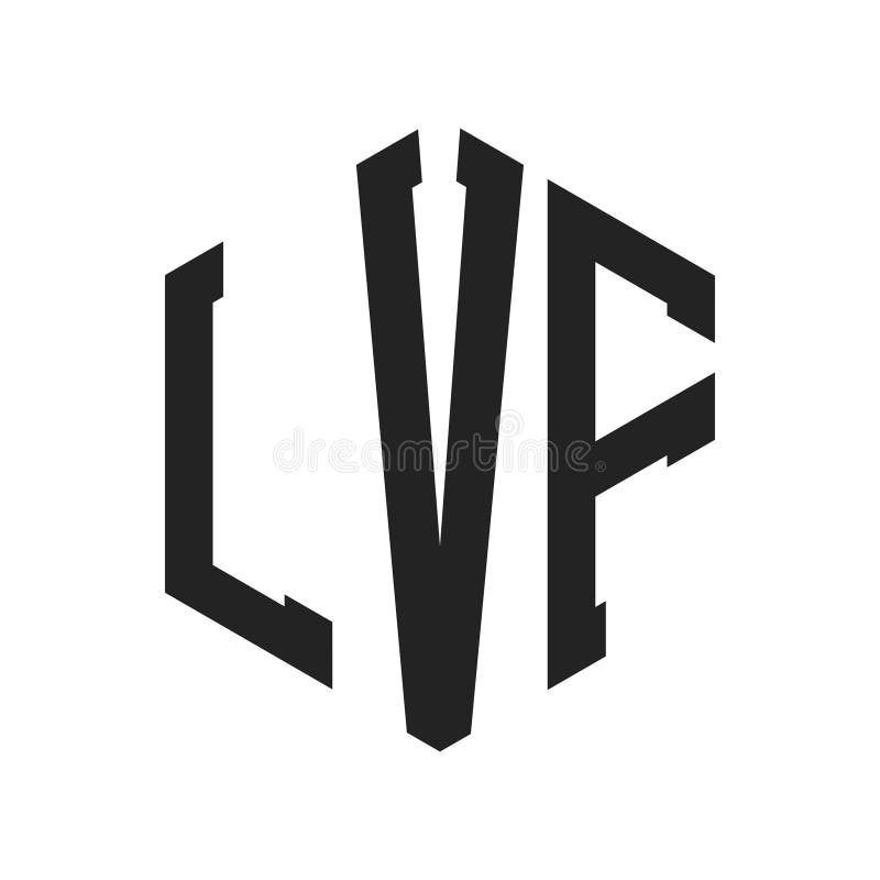 LVF Logo Design. Initial Letter LVF Monogram Logo Using Hexagon Shape ...