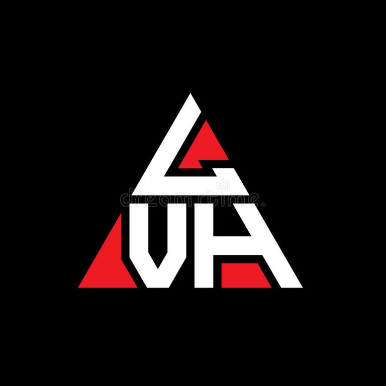 LVH Triangle Letter Logo Design with Triangle Shape. LVH Triangle Logo ...