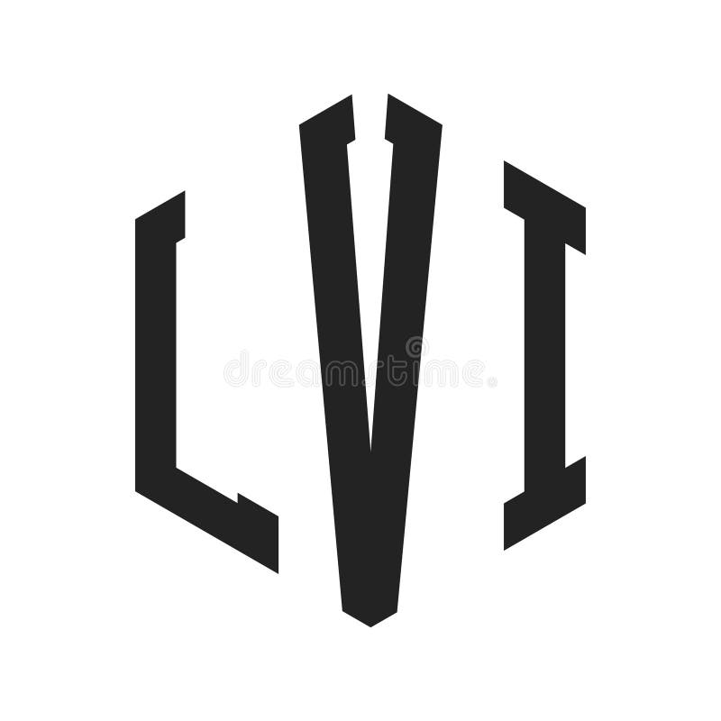 LVI Logo Design. Initial Letter LVI Monogram Logo Using Hexagon Shape ...